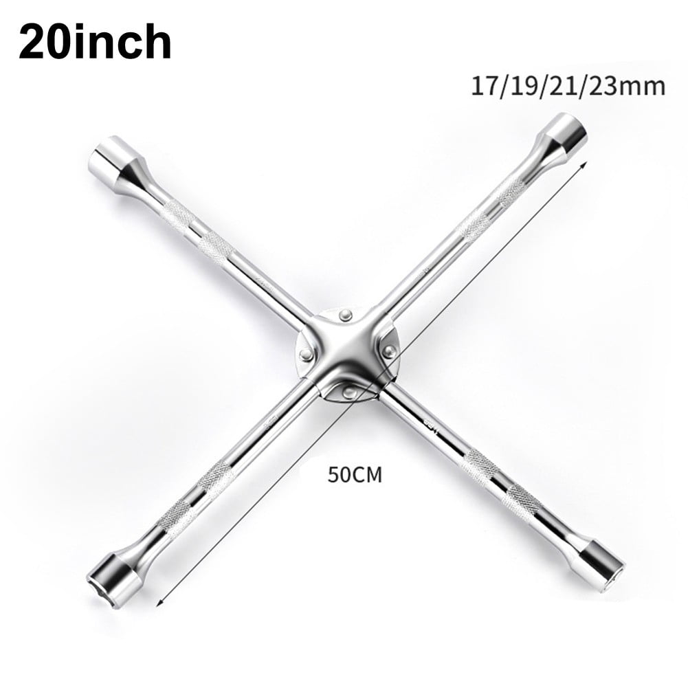 BTOER 18/20inch Four Way Lug Cross Wrench Car Wheel Lug Nut Heavy Duty ...