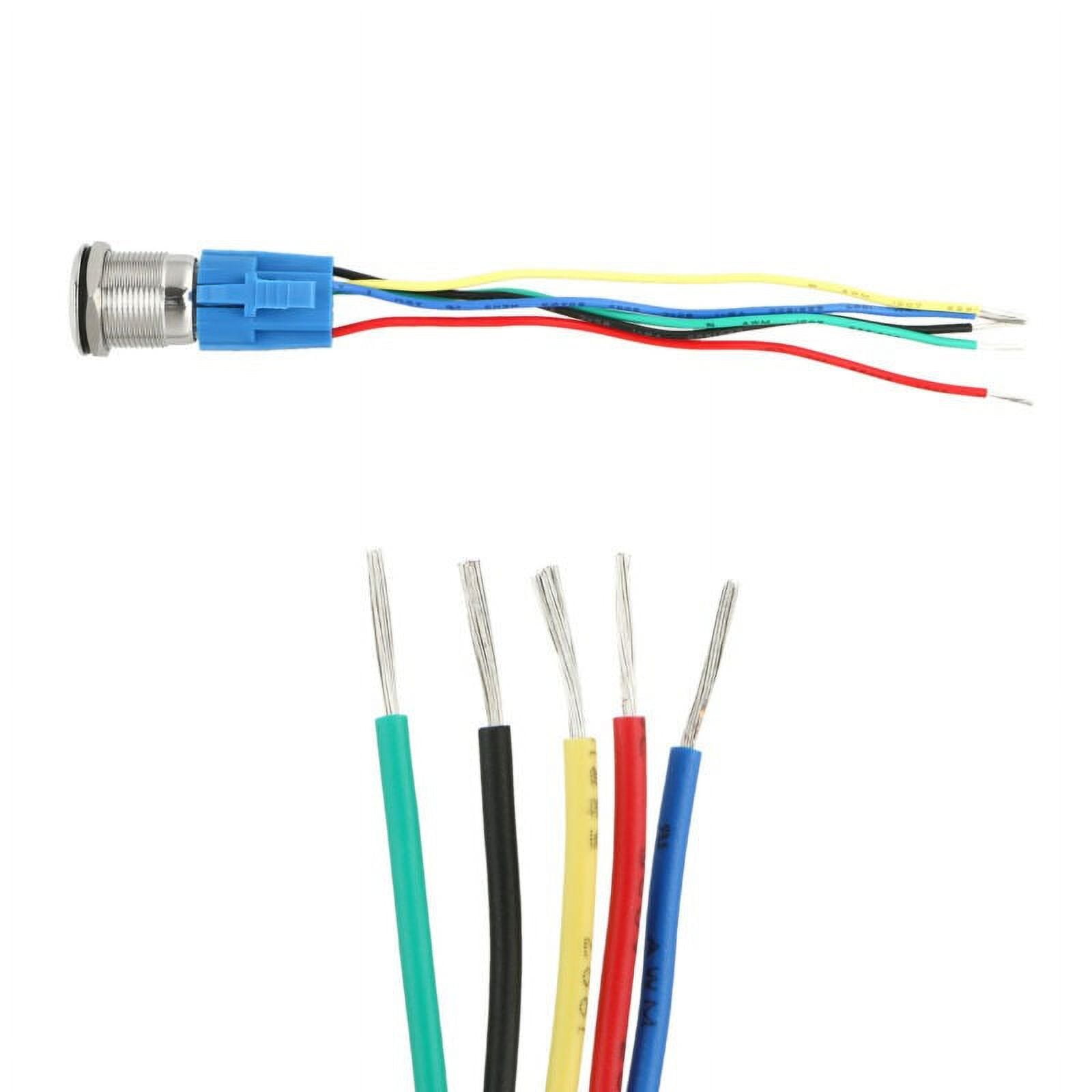 BTOER 19mm 110-220V LED Power Symbol ON-OFF Push Button Switch Latch ...