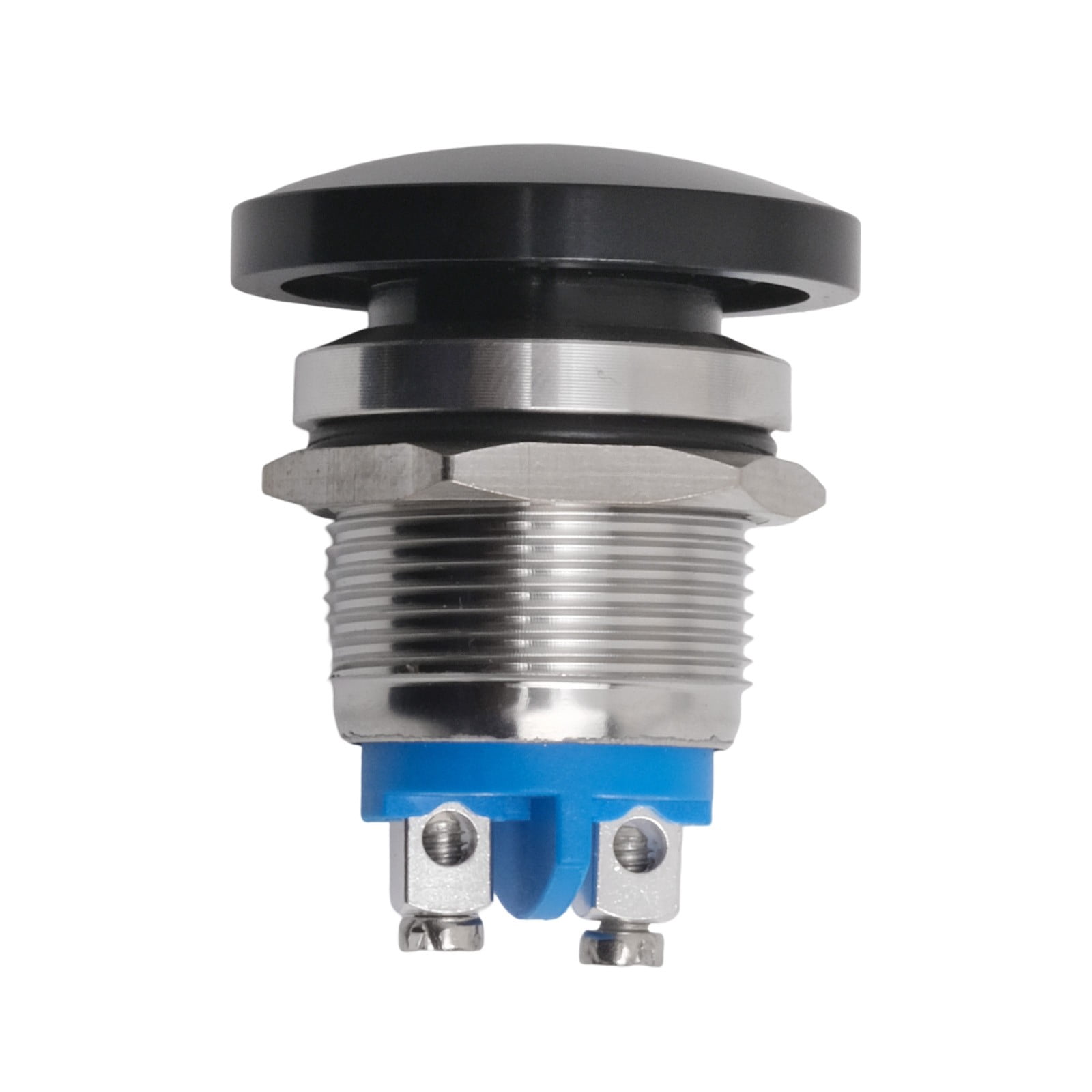 BTOER 19mm Metal Push Button Switch 1NO Momentary Self-reset Mushroom ...
