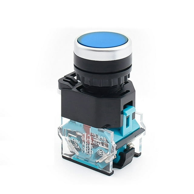 BTOER 1PCS Push Button Switch LA38-11BN 1NO 1NC 22mm 2 position Knob switch, blue - Walmart.com