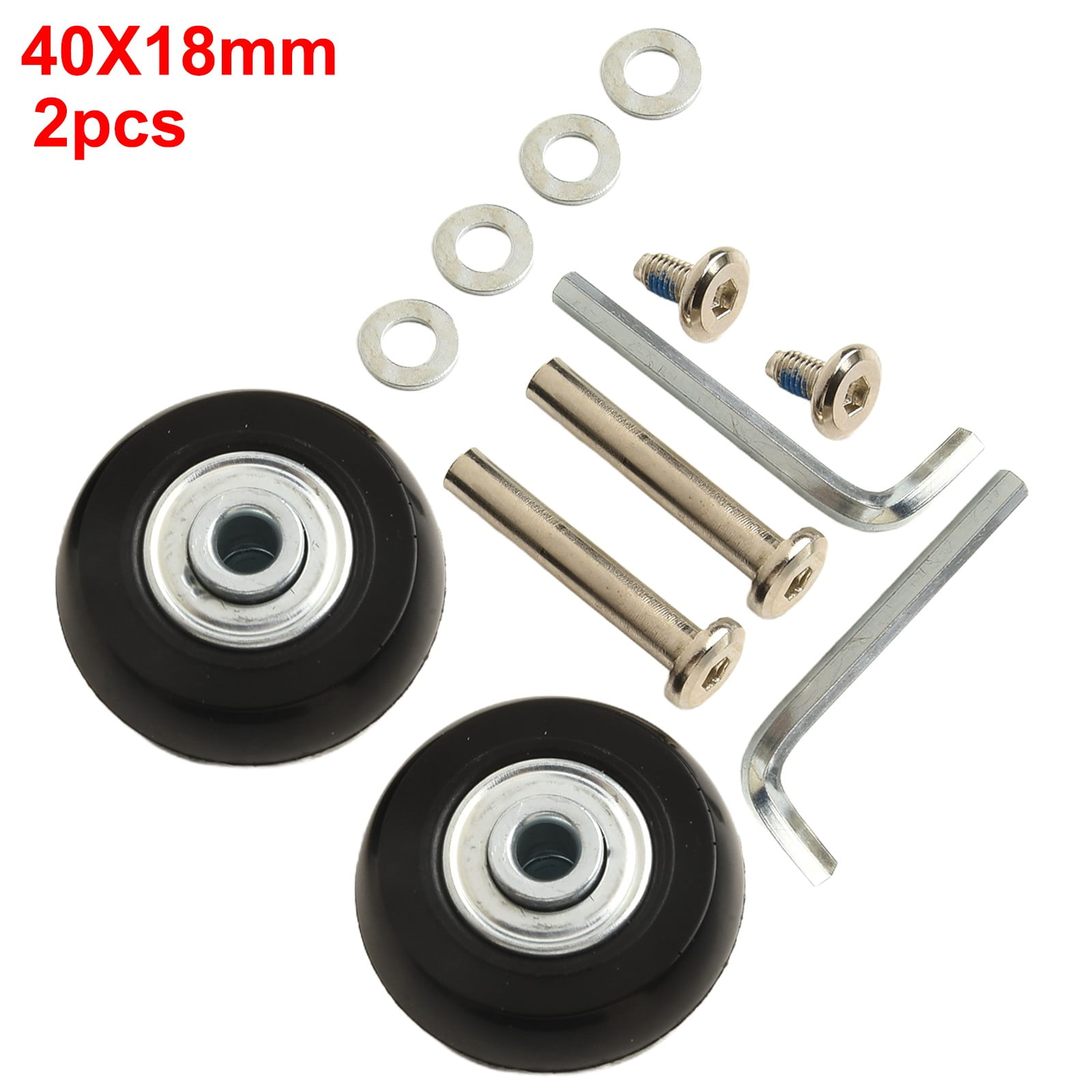 BTOER 1Set Luggage Wheel for Suitcase Replacement Wheels Black with ...