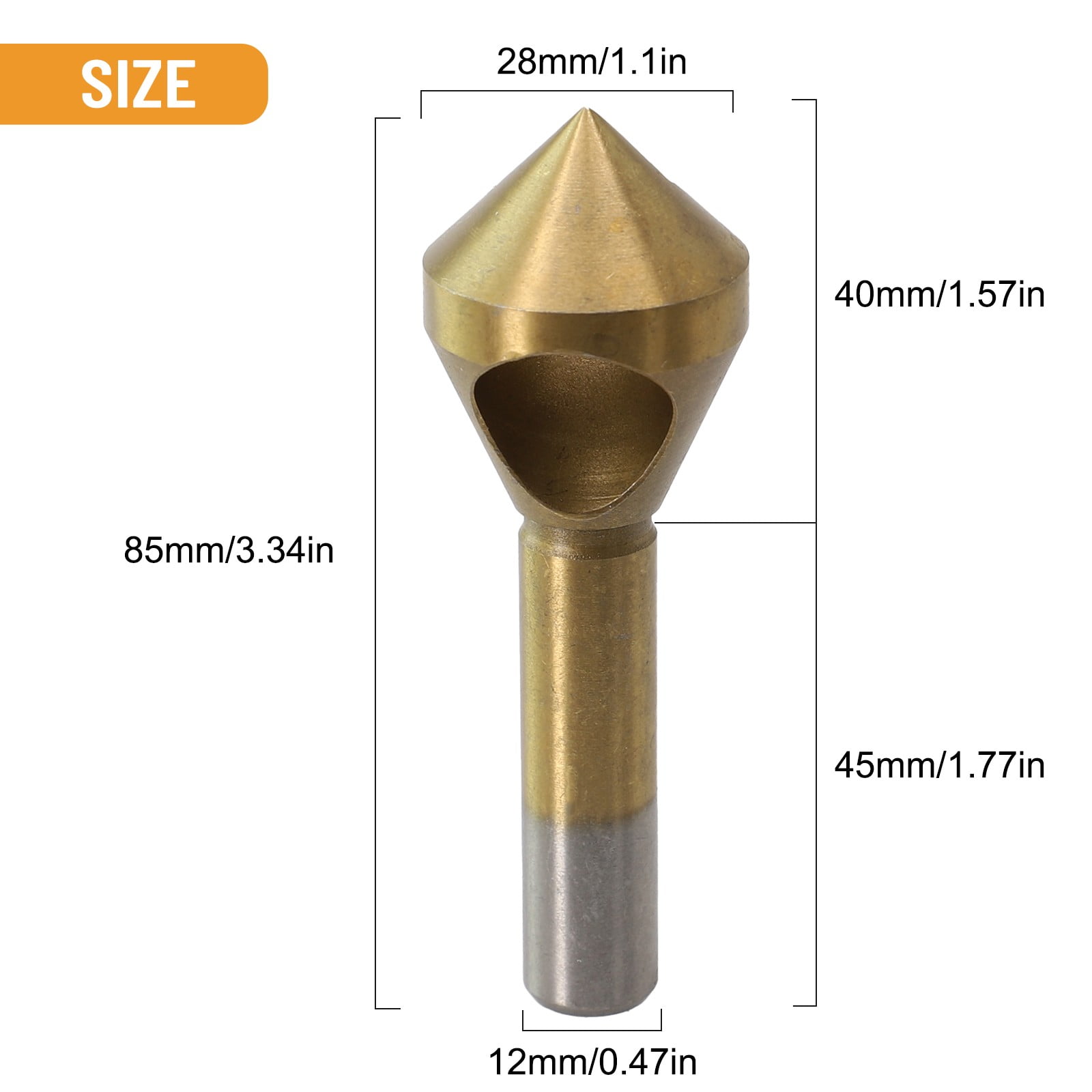 BTOER 1pc Countersink Deburring Drill Bit Hole Cutter Metal Chamfering Tool - Walmart.com