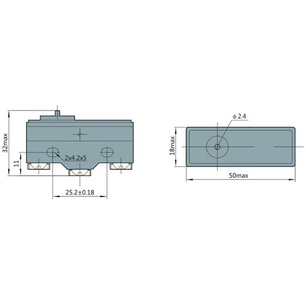 BTOER 1pcs AC 380V DC 220V 10A Push Plunger Actuated Momentary Limit ...