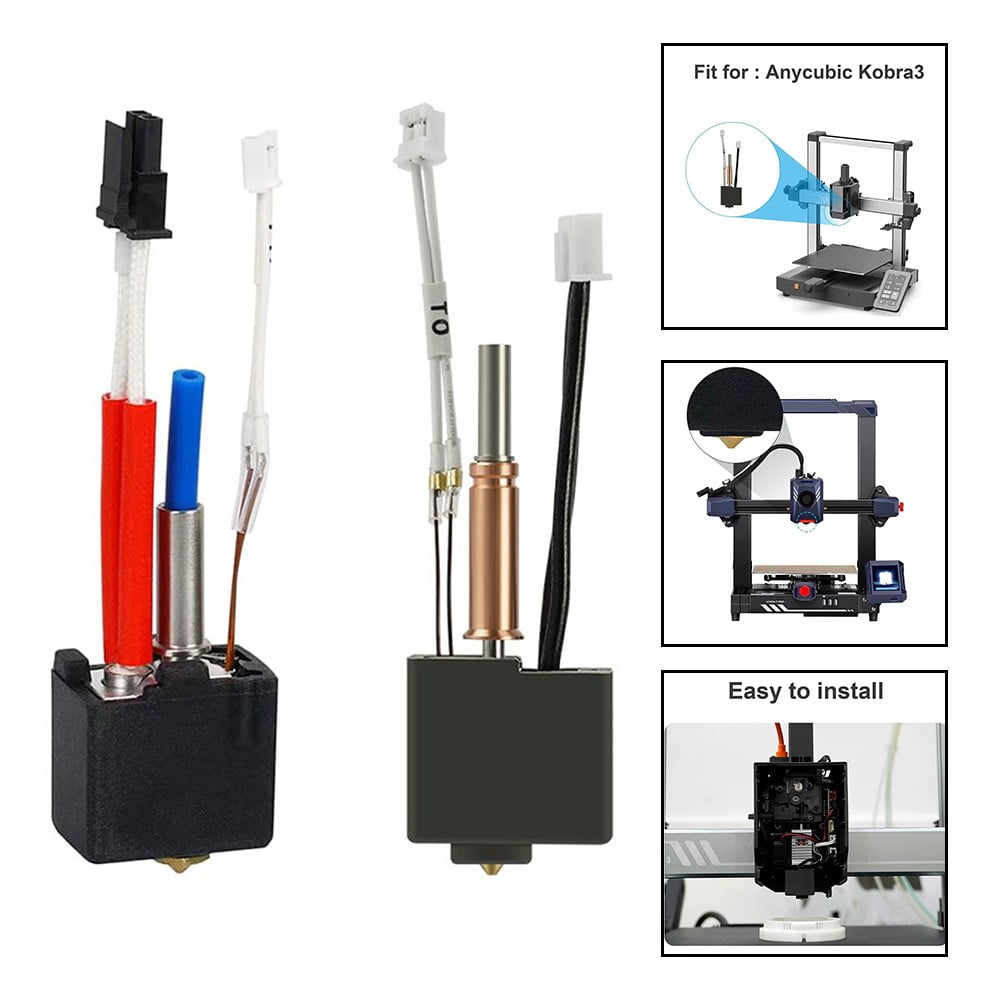 BTOER 2-Packs Print Head Heater Block Temperature Heater for 3D Printer ...
