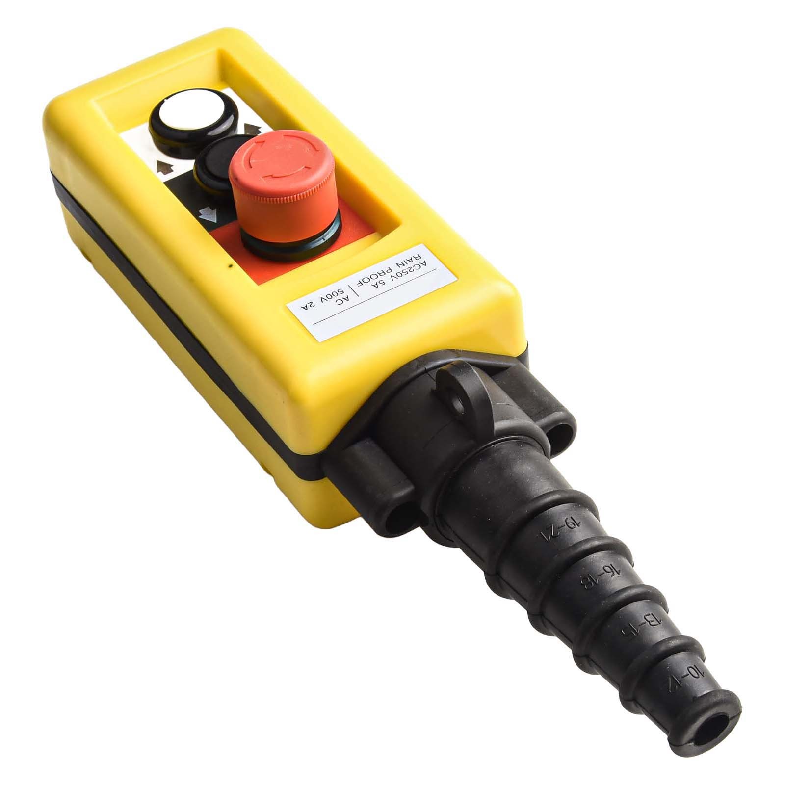 BTOER 2 Pushbuttons single Speed Hoist Crane Pendant Control Stations ...