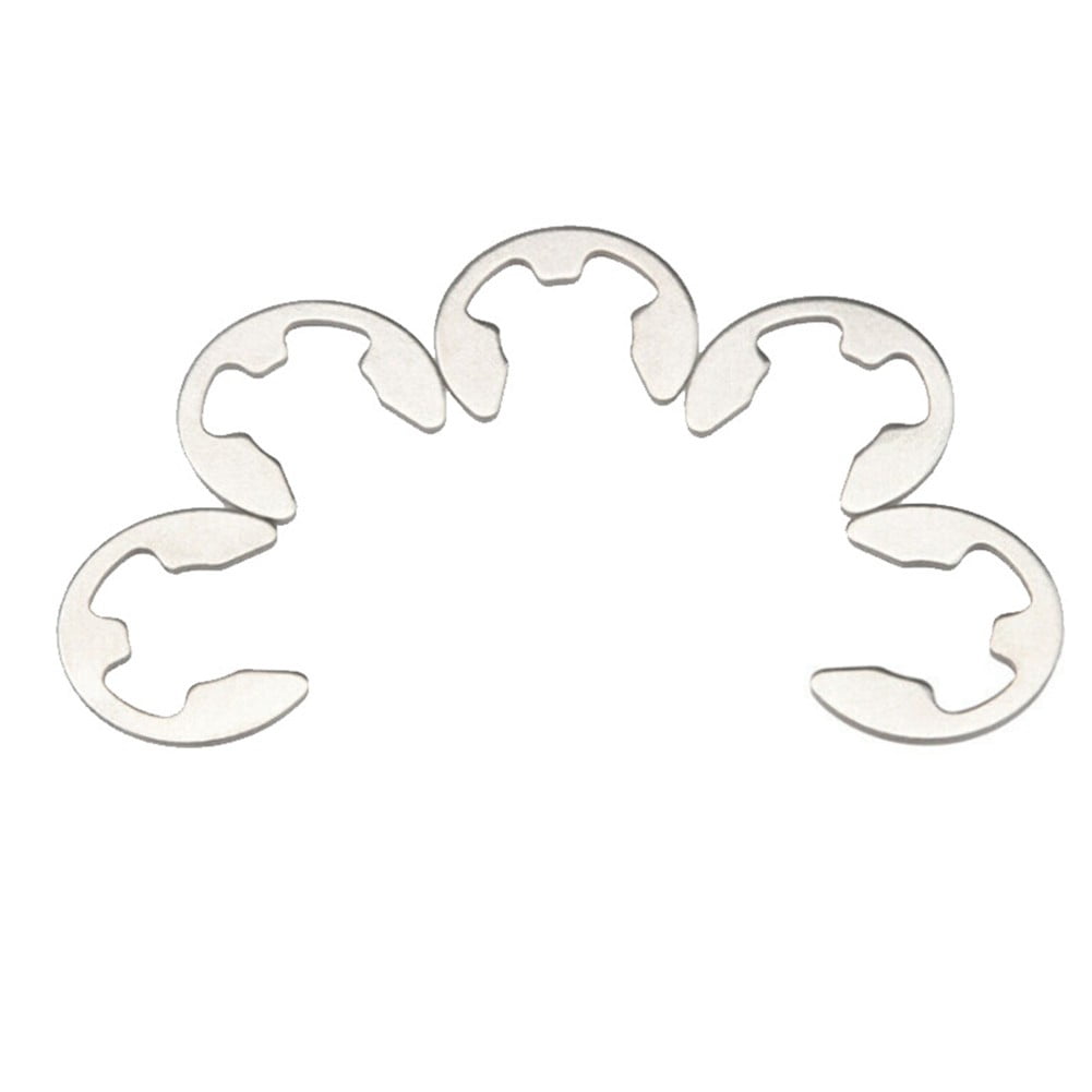 BTOER 200pcs 10 Sizes 304 Stainless Steel Open Retaining Ring E-Shape ...