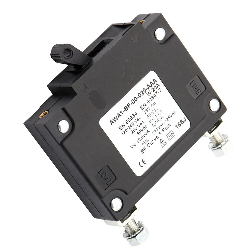 BTOER 20A hydraulic electromagnetic circuit breaker toggle reset ...