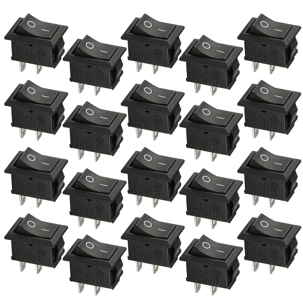 BTOER 20Pcs Toggle Switches On/Off Switch 2 Pin 12V for Car Auto Rocker ...