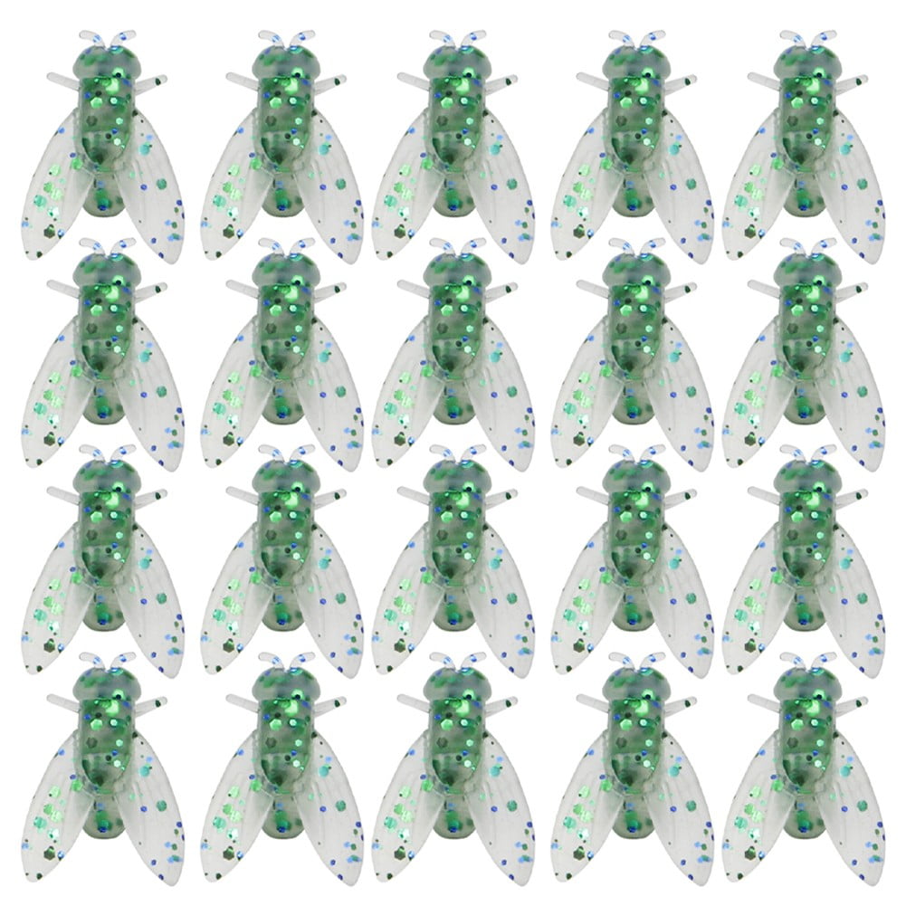 BTOER 20pcs Fly Fishing Fly Soft Bait Fish Gear For Pike Salmon Trout ...