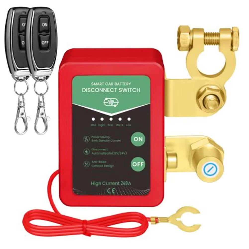 BTOER 240A 12V Remote Battery Disconnect Switch Automatic Power Shut ...