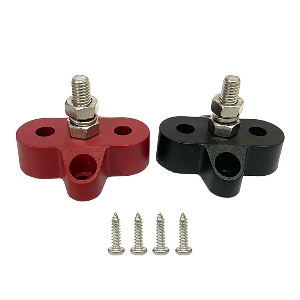 BTOER 2PCS Car Battery Terminal Connector Top Post Positive Negative ...
