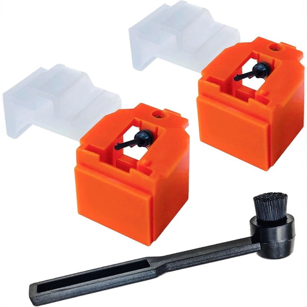 BTOER 2PCS Orange ATN3600L Record Player Needle with Brush for Audio ...