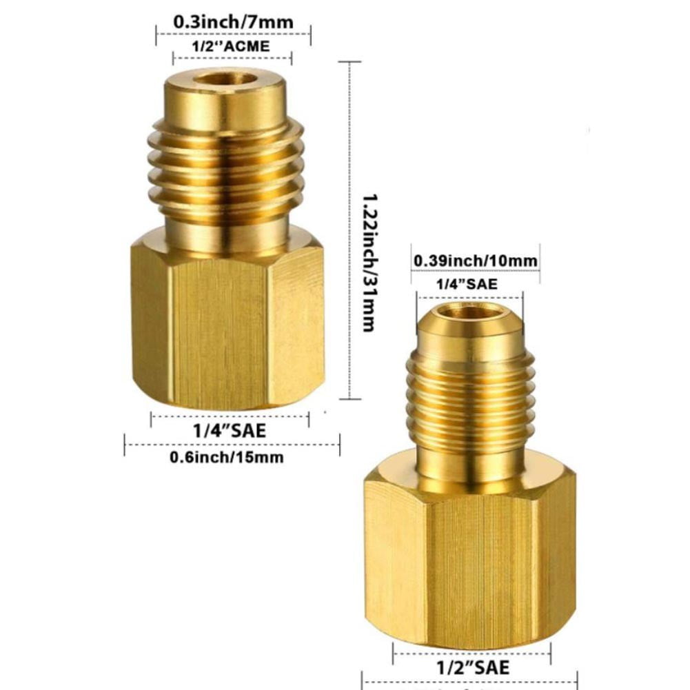 BTOER 2PCS R12 To for R134a for R134a To R12 Adapter Kit 1/4 Female ...