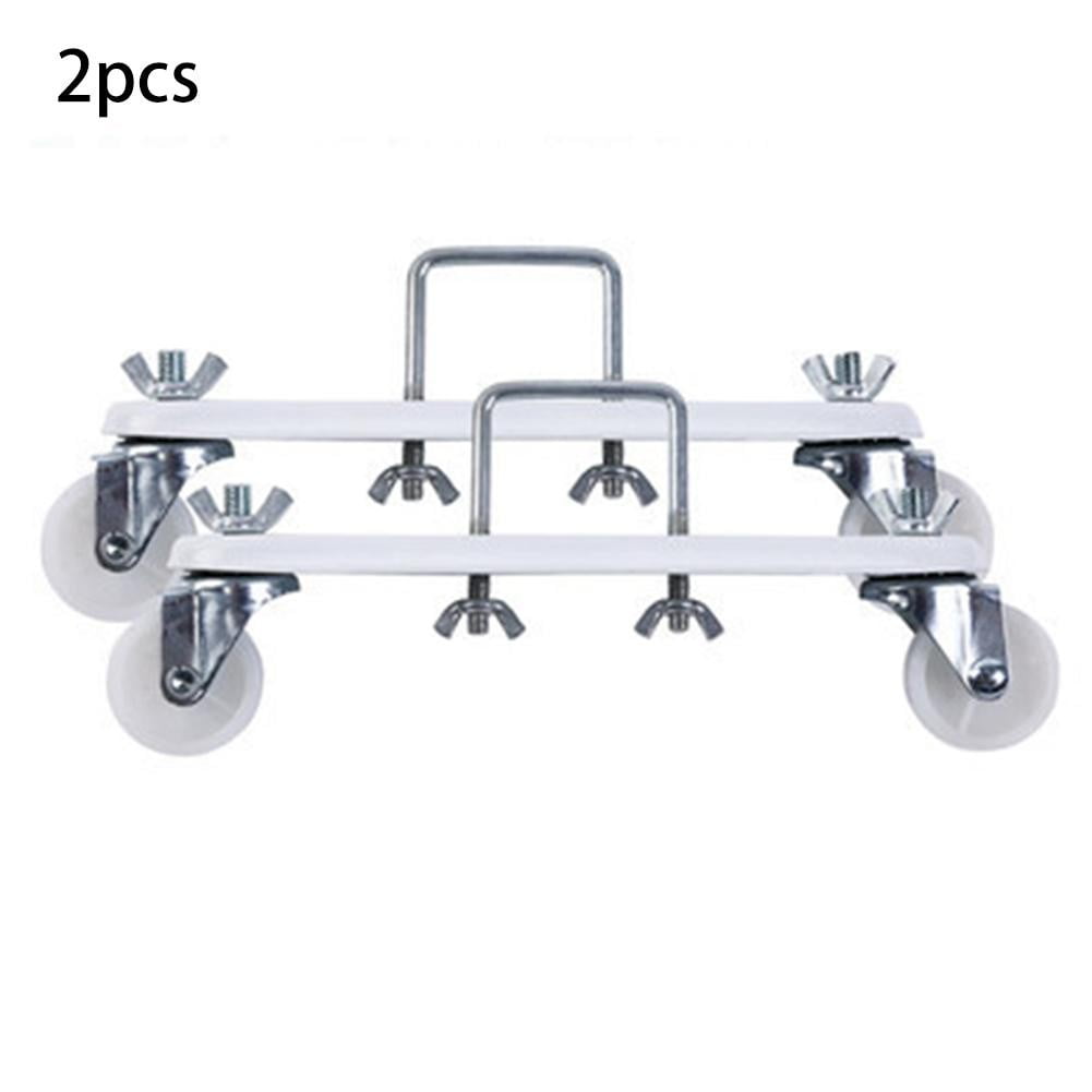 BTOER 2Pcs Radiator Brackets Heavy Duty Heater Stand Mobile Pulley ...