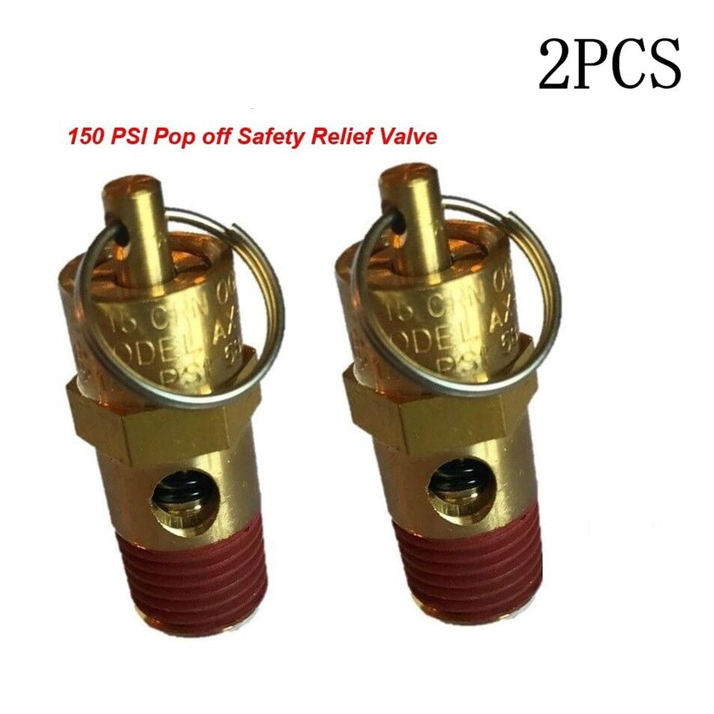 BTOER 2XNew 1/4" NPT 150 PSI Air Compressor Safety Relief Pressure ...