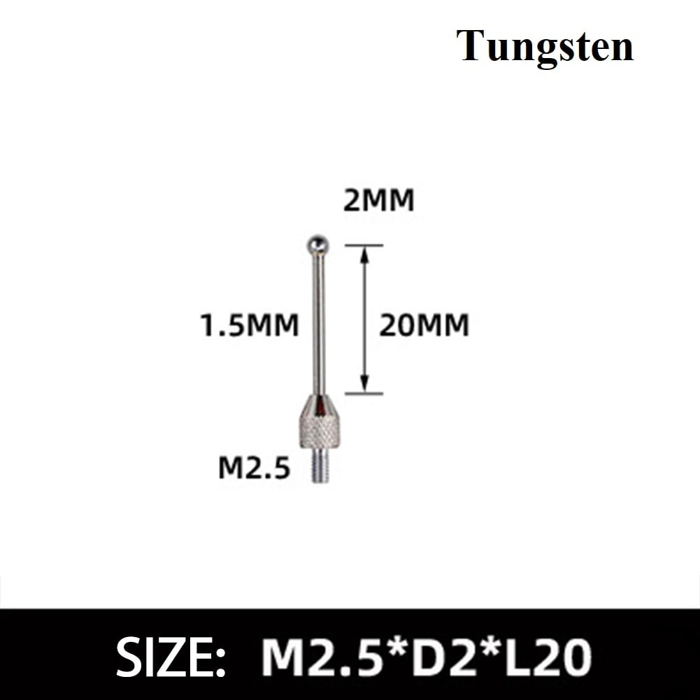 BTOER 2mm carbuncle Tungsten Steel Head M2.5 Thread Micrometer Gauge ...