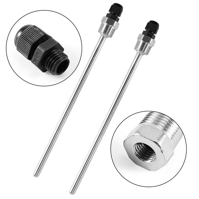 BTOER 2pcs 100-500mm Stainless Steel Immersion Thermowell Protection ...