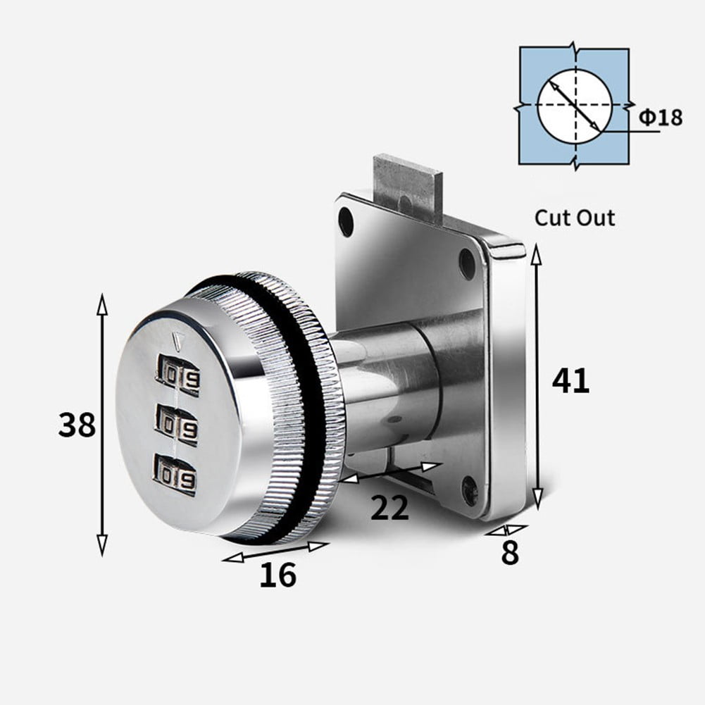 BTOER 3 Digital Password lock Lock Tongue Zinc Alloy Mailbox Password ...