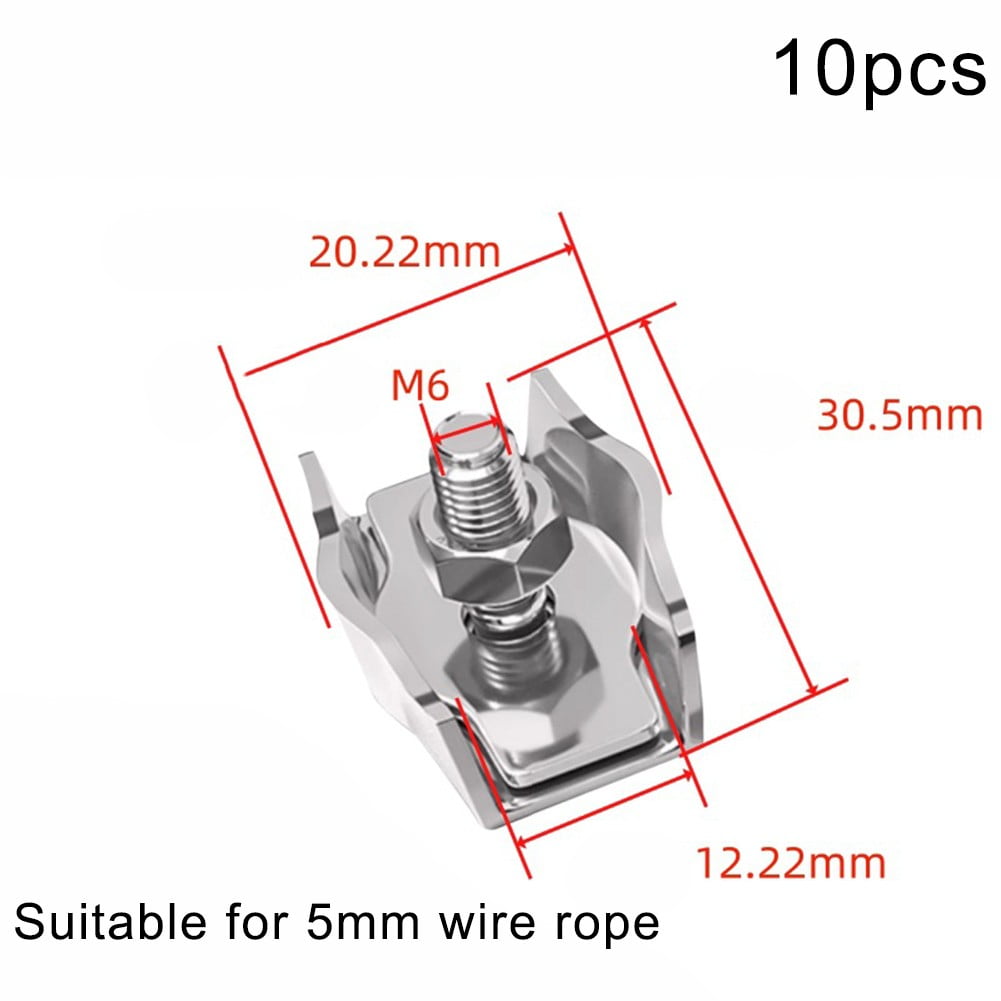 BTOER 304 stainless steel wire rope single clamp head single clamp ...