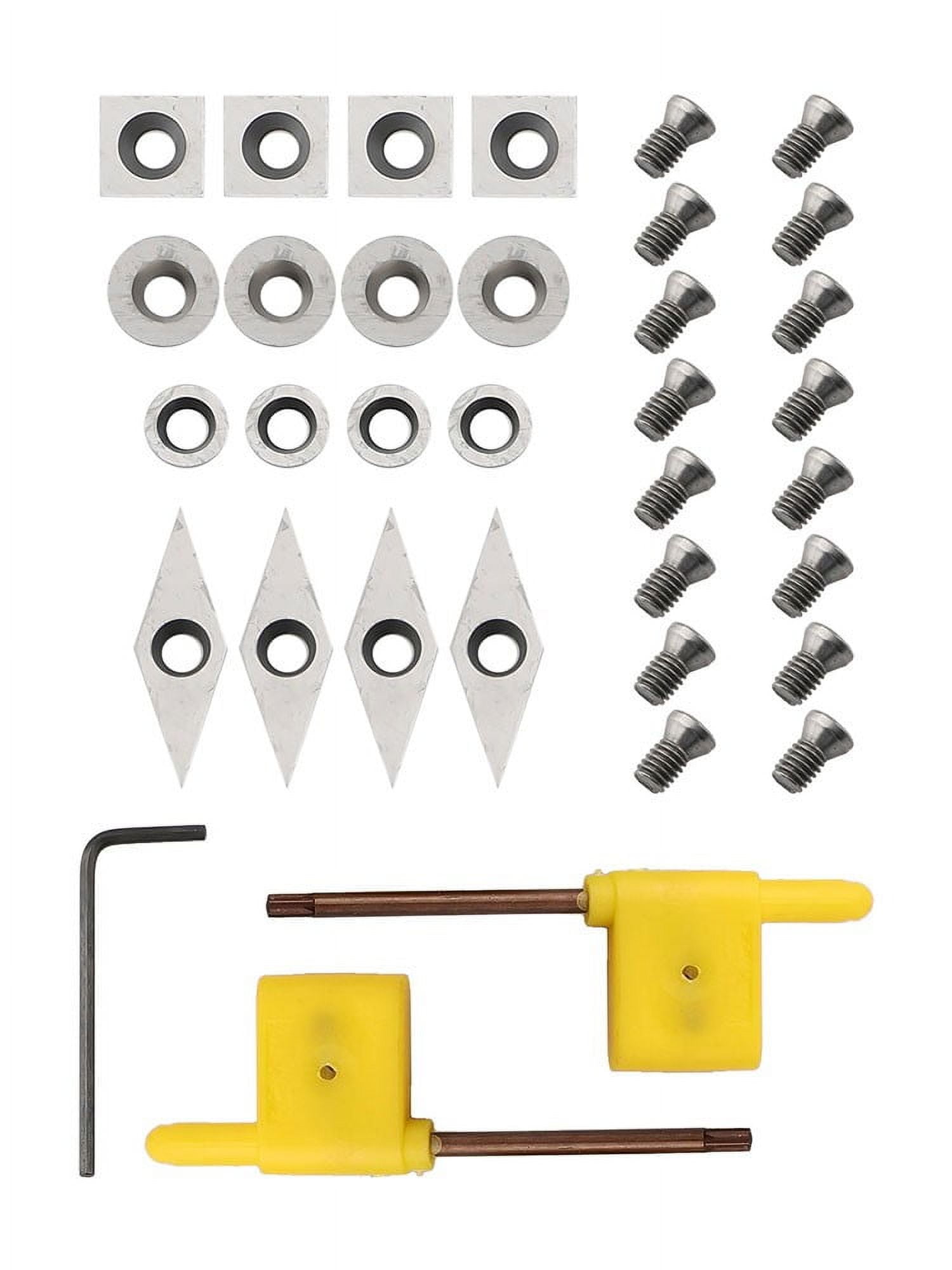 BTOER 35PCS Carbide Cutters Inserts Set,Lathe Tools for Wood Lathe ...