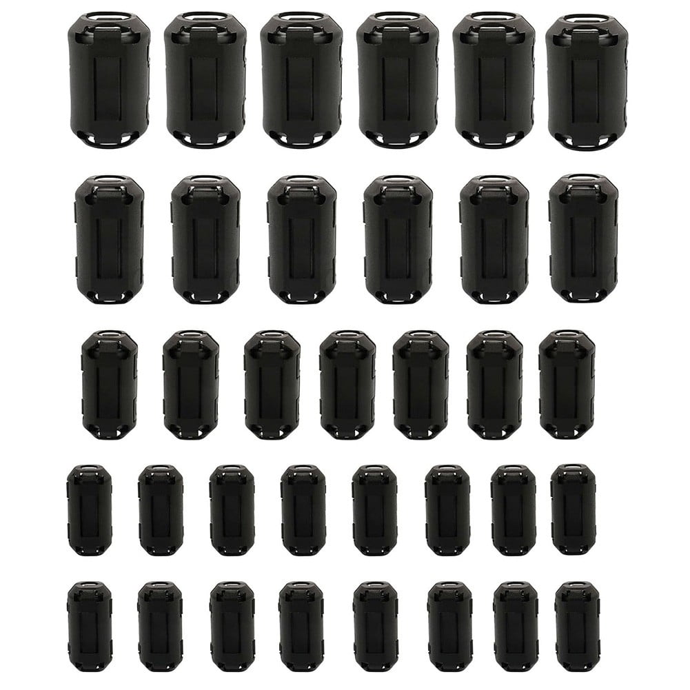 BTOER 35Pcs Clip-on Ferrite Ring Core for RFI for EMI Noise Suppressor ...