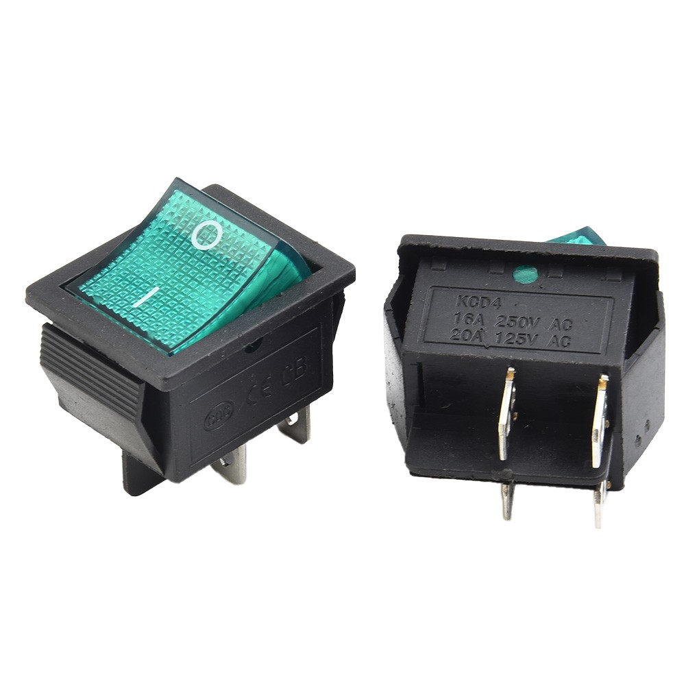 BTOER 4 Pin On-Off Rocker Switch Double Pole Single Throw Latching On ...