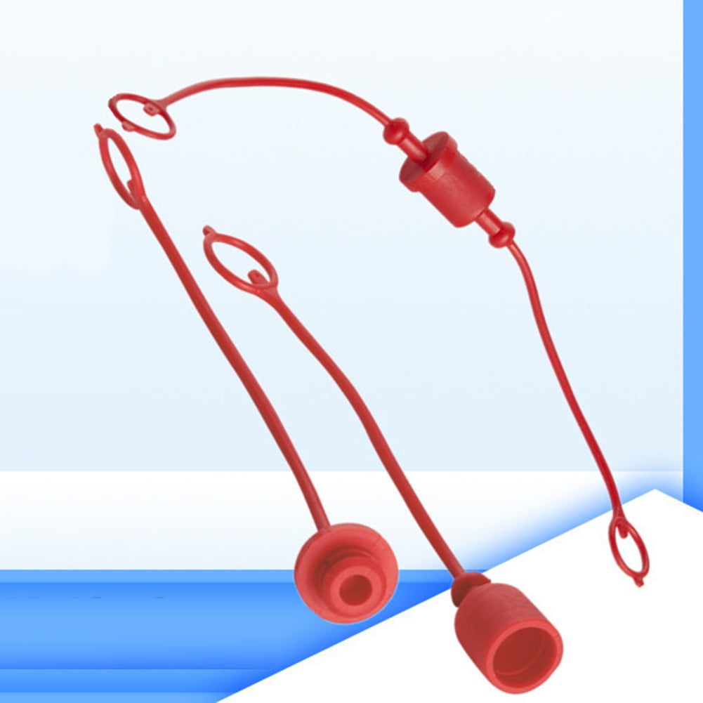 BTOER 4 Sets ISO7241-B Hydraulic Coupling Dust Cap Red Rubber Male ...