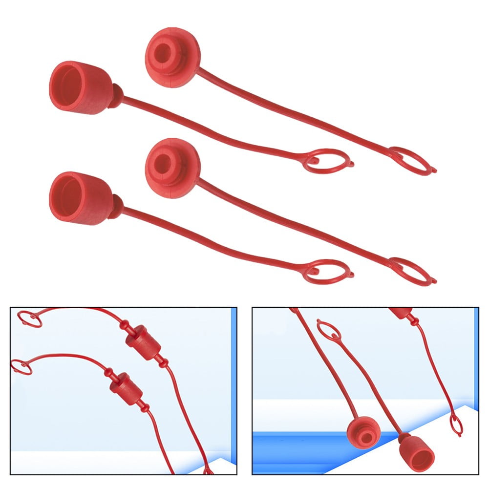 BTOER 4 Sets ISO7241-B Hydraulic Coupling Dust Cap Red Rubber Male ...