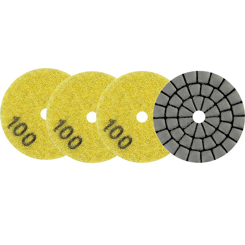 BTOER 4PCS 2Inch 50mm Wet Dry Polishing Pad Type For Granite Marble ...