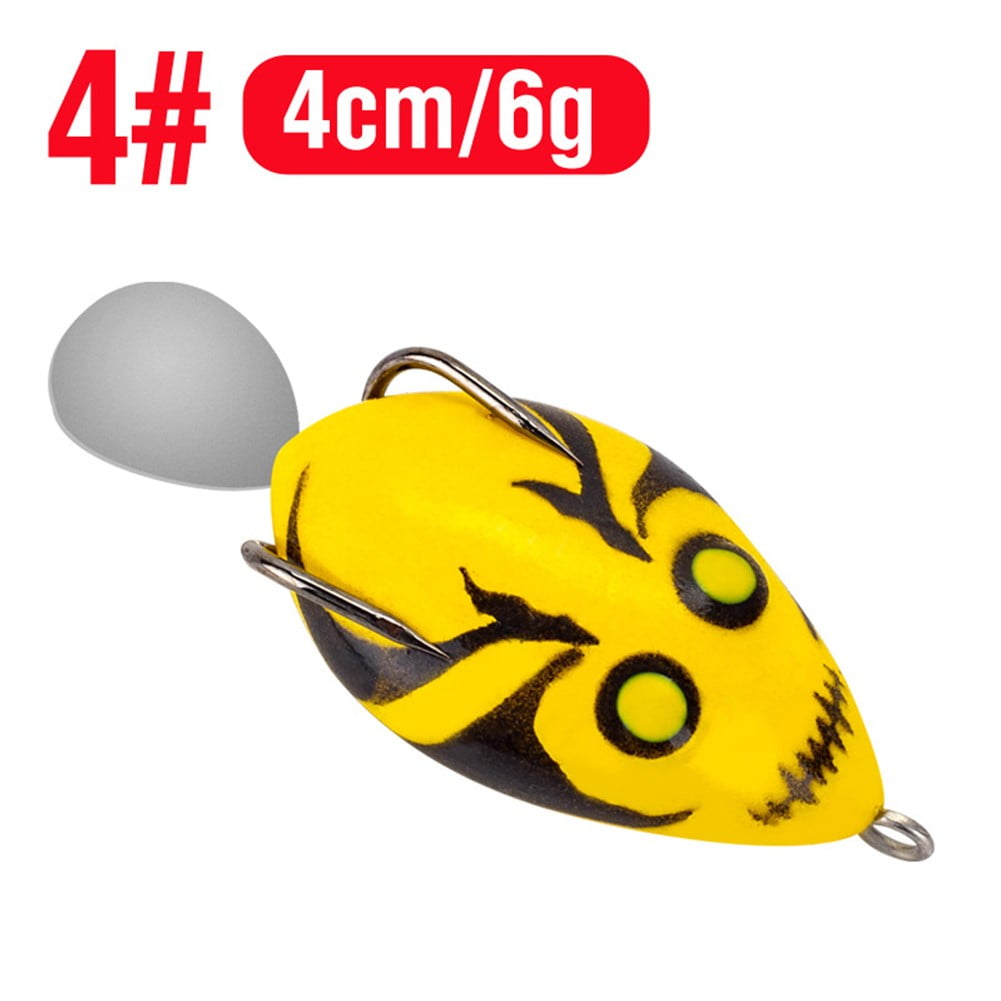 BTOER 4cm/6g Lu Yalei Frog Lure Modified Float Water Black Frog ...