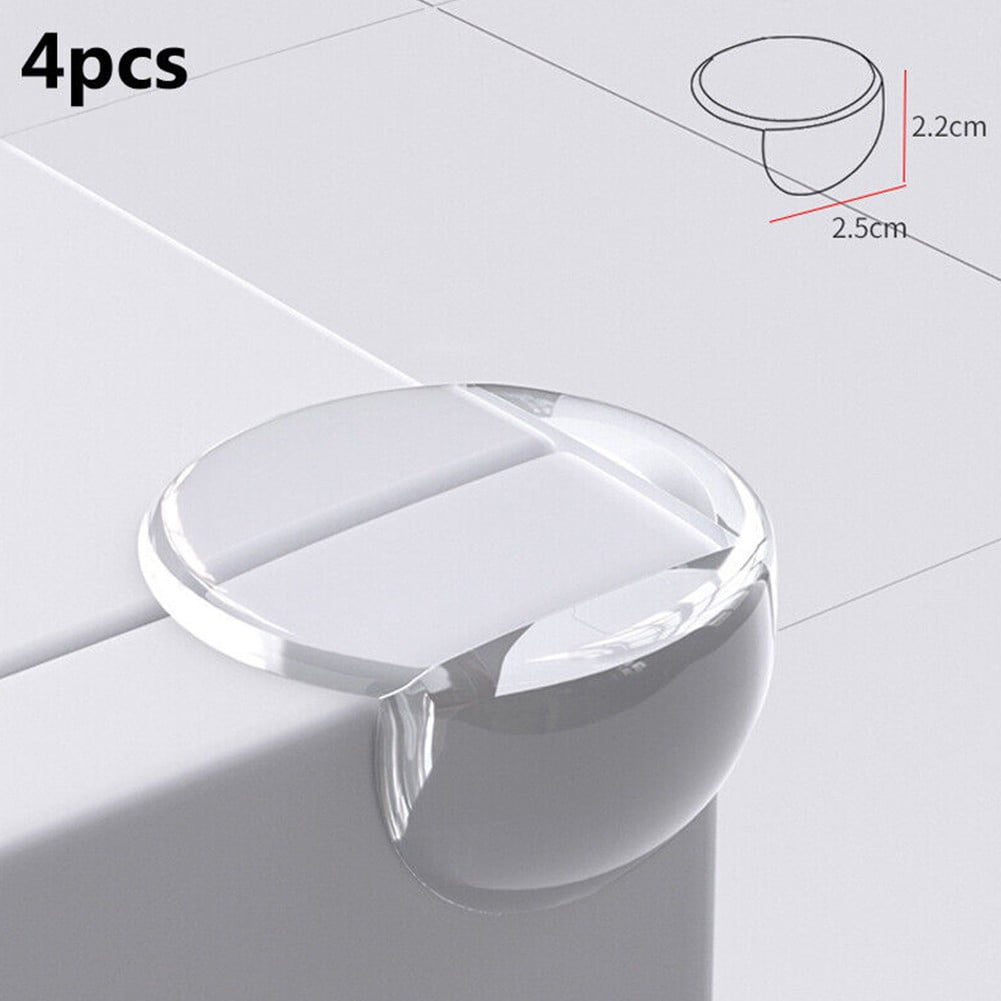 BTOER 4pc Clear Rubber Furniture Corner Edge Table Guard Protector Baby ...