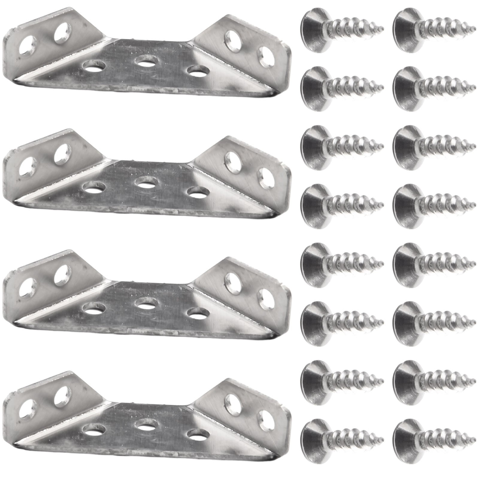 BTOER 4pcs Furniture Corner Connector Stainless Steel Triangle Support ...