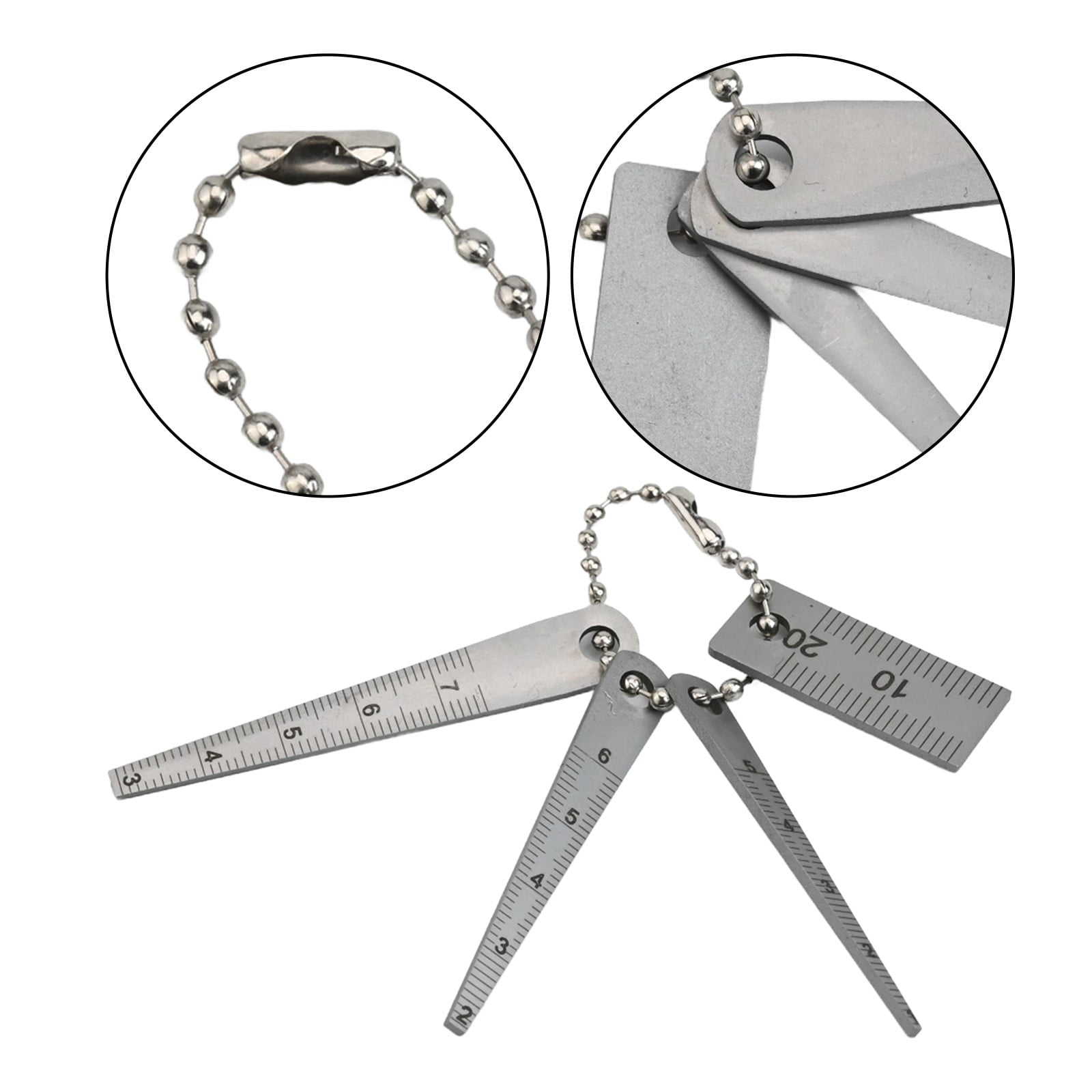 BTOER 4pcs Stainless Steel Tapered Ruler Triangle Gauge Aperture Gauge ...