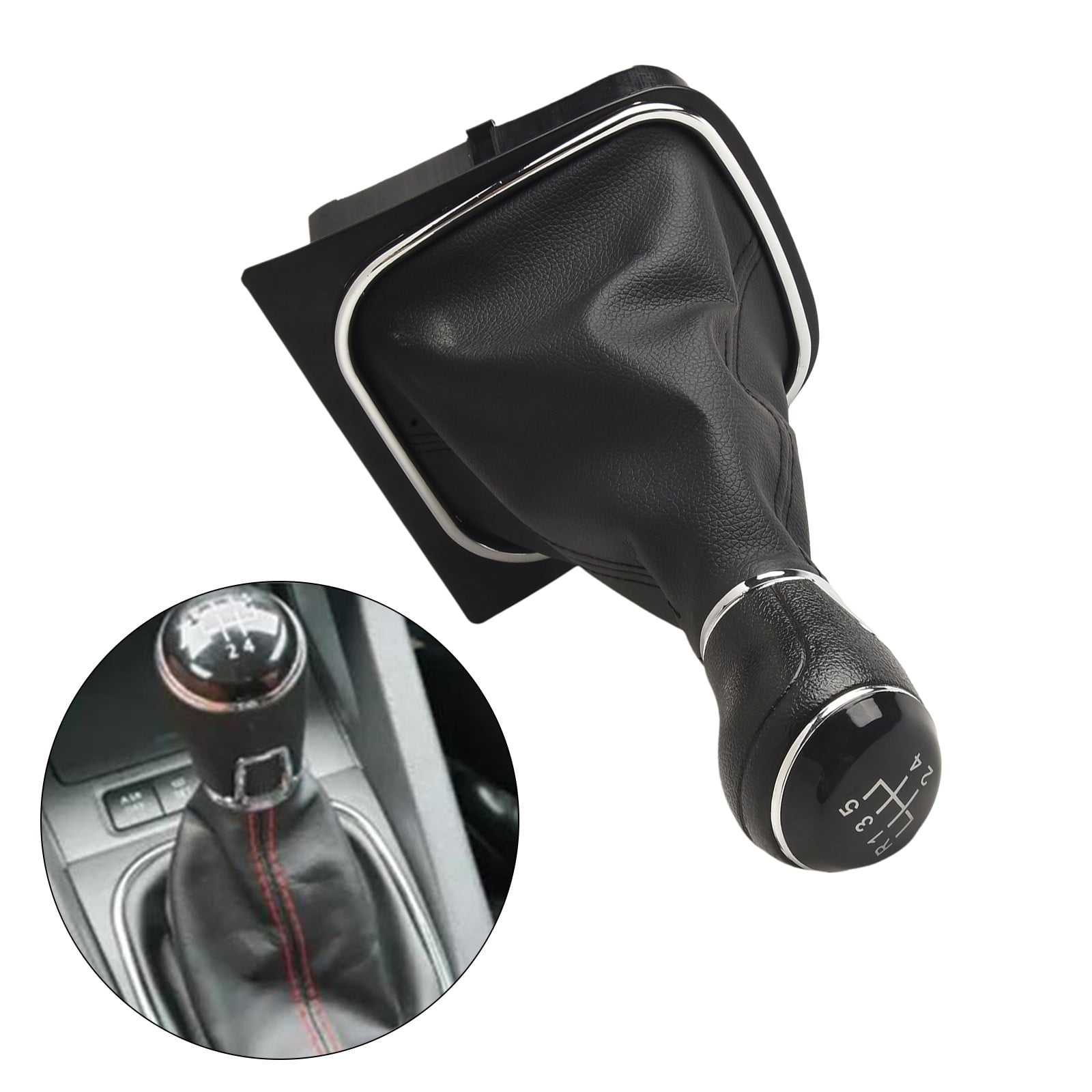 BTOER 5/6 Speed Gear Shift Knob Gaiter Boot Cover Frame For Golf 5 6 ...