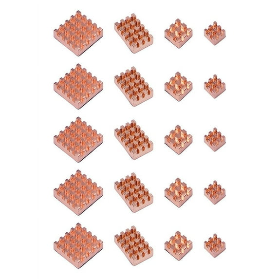 BTOER 5 sets of 20 pcs for Raspberry Pi 4B Heatsink Copper Kit,Pure ...