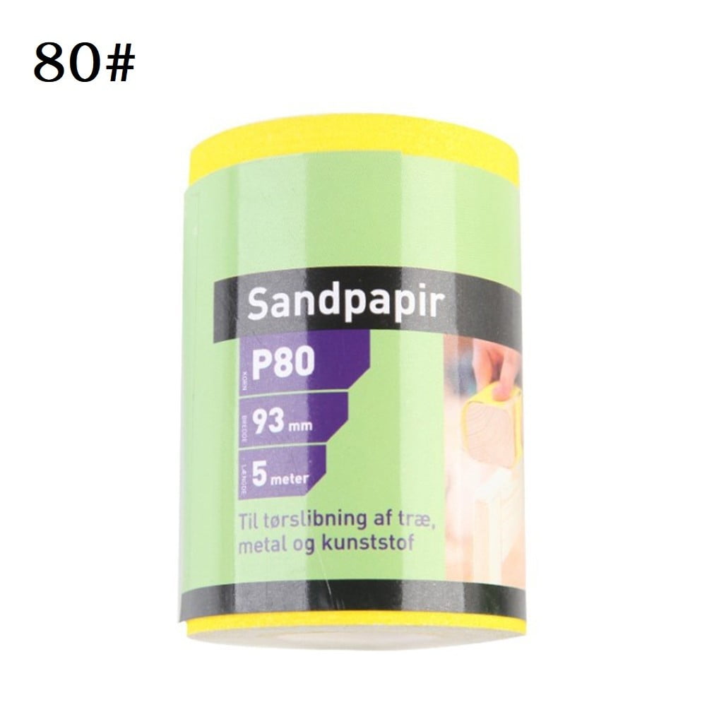 BTOER 5M Fast Sandpaper Yellow Aluminium Oxide Sanding Roll Abrasive ...