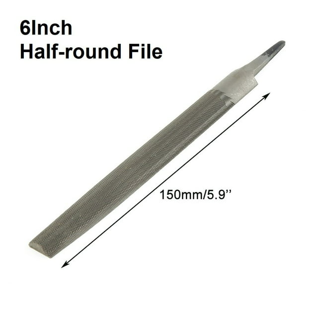 BTOER 6 Inch 150mm Steel Files Without handle Round Half-round ...