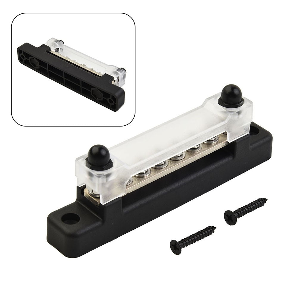 BTOER 6 Way 12V 150A Rated Bus Bar Power Distribution Terminal Block ...