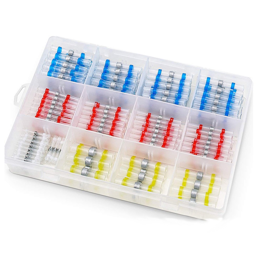 BTOER 600pcs waterproof solder ring shrinkable middle pipe terminal ...