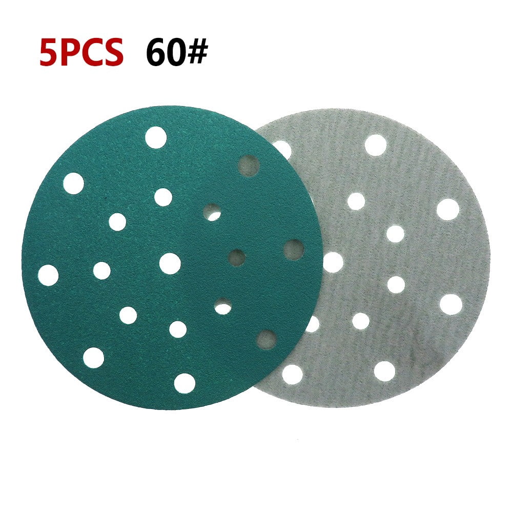 BTOER 6Inch 17Hole Sanding Discs & Wet Dry PET Film Green Sandpaper ...