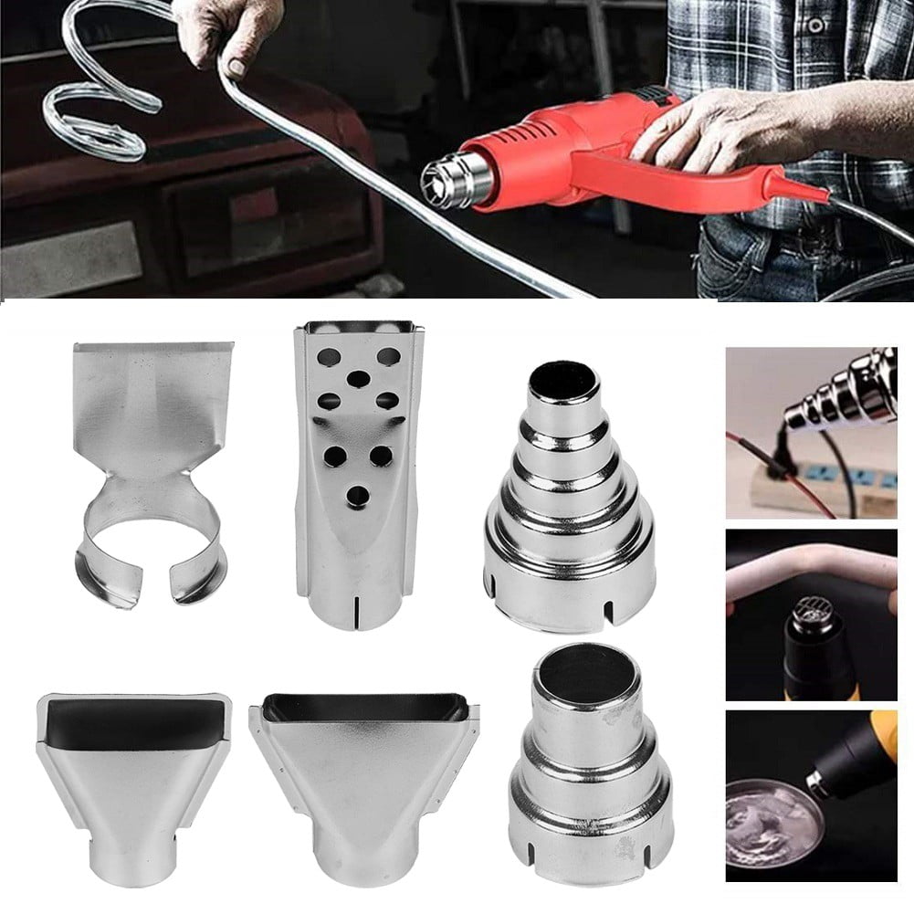 BTOER 6pcs Air Heat Wand Resisting Nozzles Stainless Steel Long flat ...