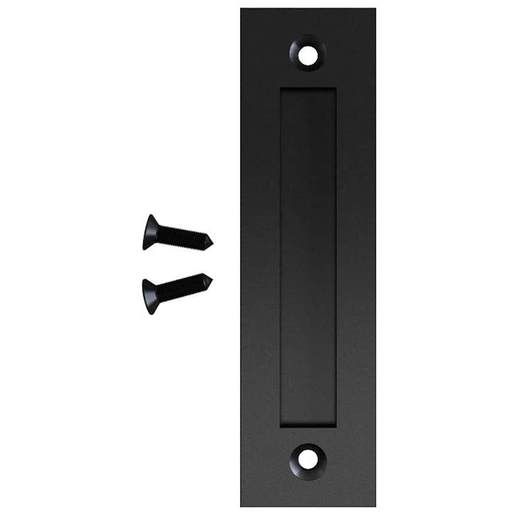 BTOER 8-3/5''Flat Black Flush Sliding Barn Door Finger Pull Handle ...