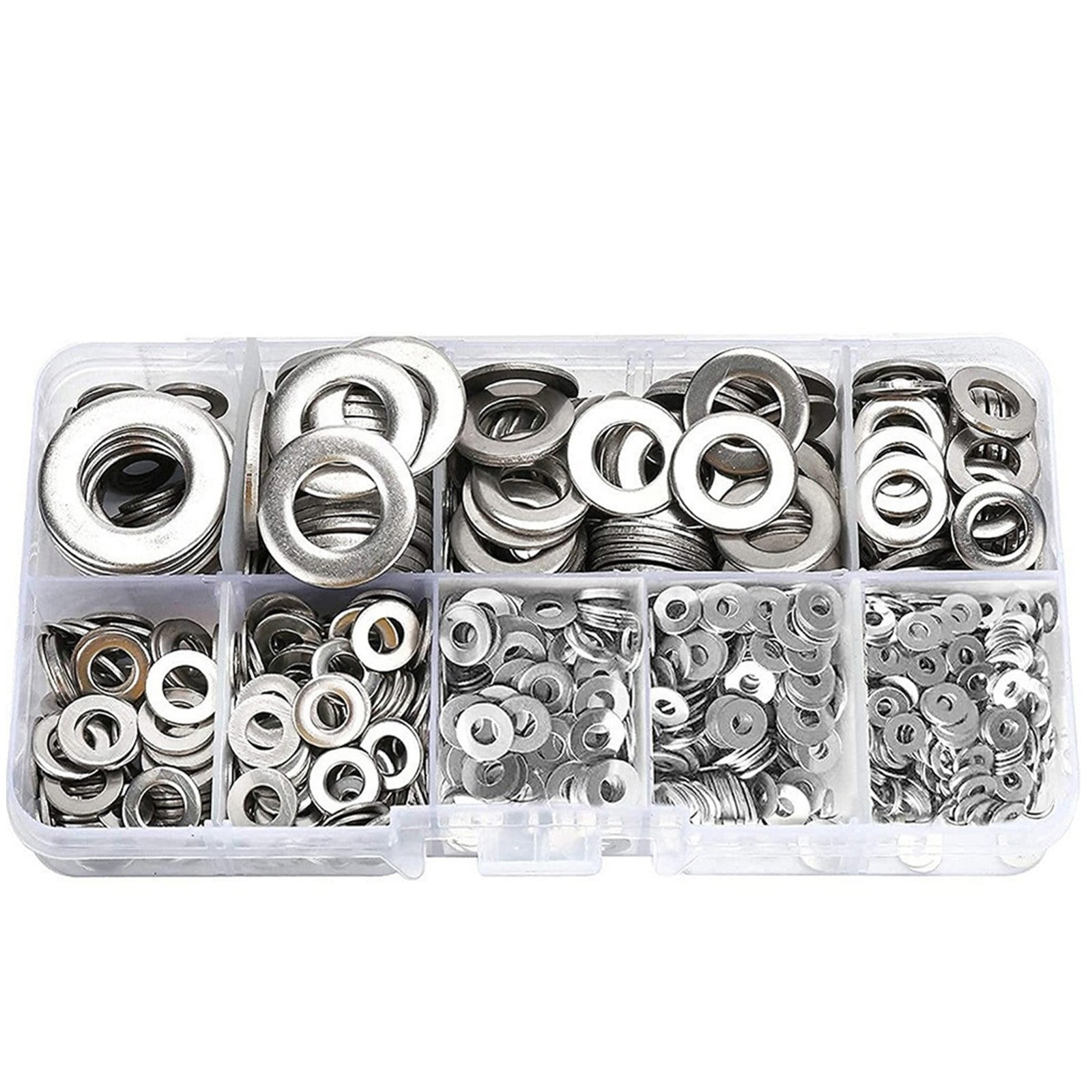 BTOER 800Pcs Assorted Washers 304 Stainless Steel Flat Washers Kits For ...