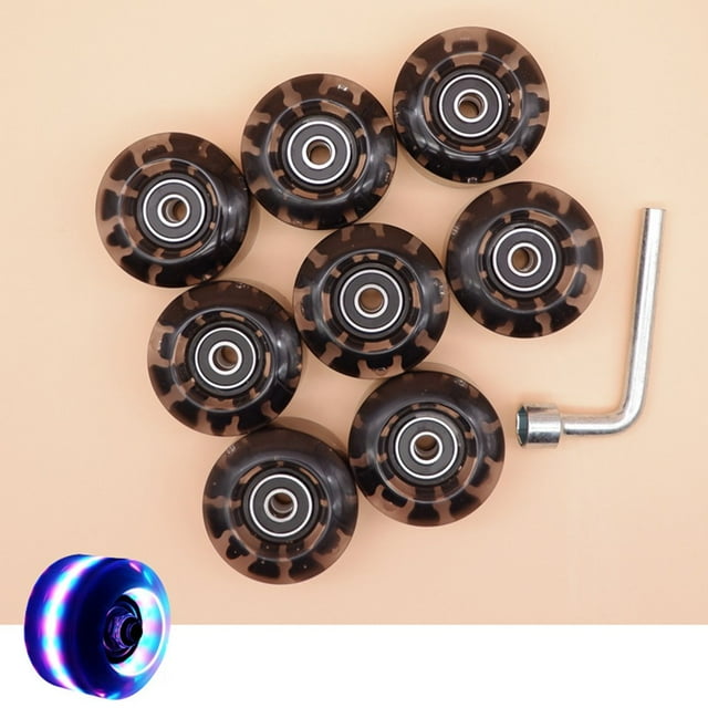 BTOER 8pcs Roller Skate Wheels Light Up Flash Wheels for Roller Skate ...
