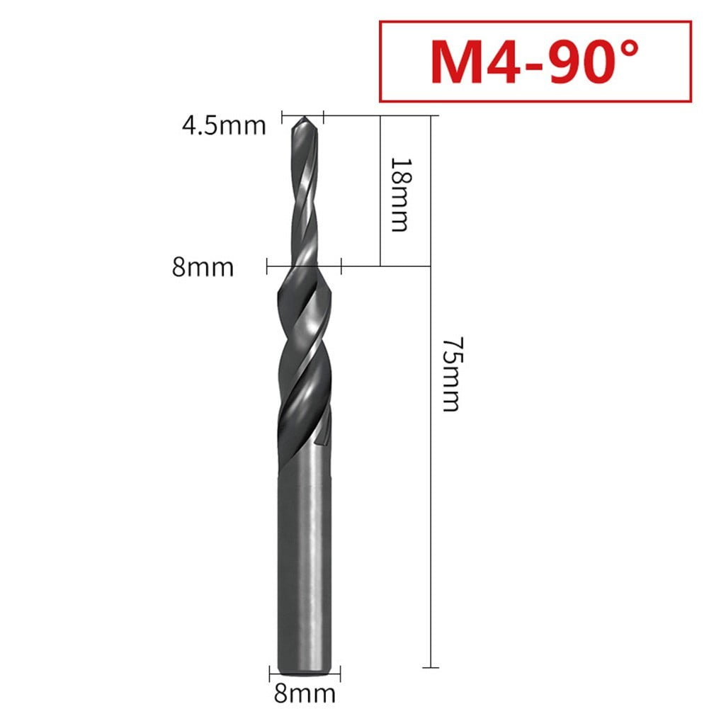 BTOER 90/180 Degree HSS Counterbore Spiral Step Drill Bit For Metal ...
