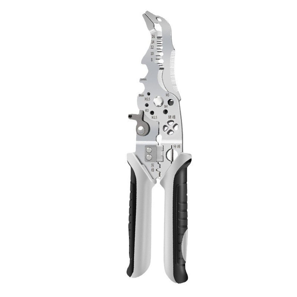 BTOER 9in1 Elbow Wire Stripping Pliers WithSpring Keychain Cable Cutter ...