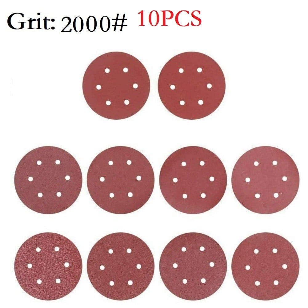 BTOER 9inch Sandpaper 225mm 6 hole Sanding Paper 40-2000grit Electric ...