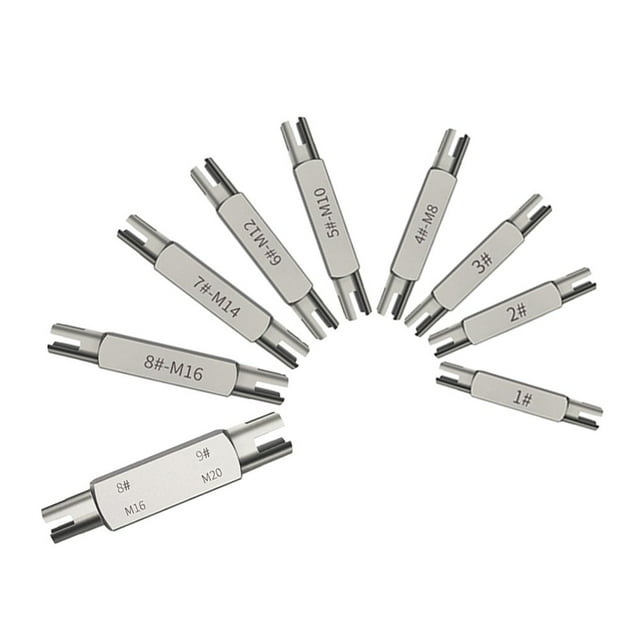 BTOER 9pcs Hex Double Head Screw Tap Extractor For Broken Head Damaged ...