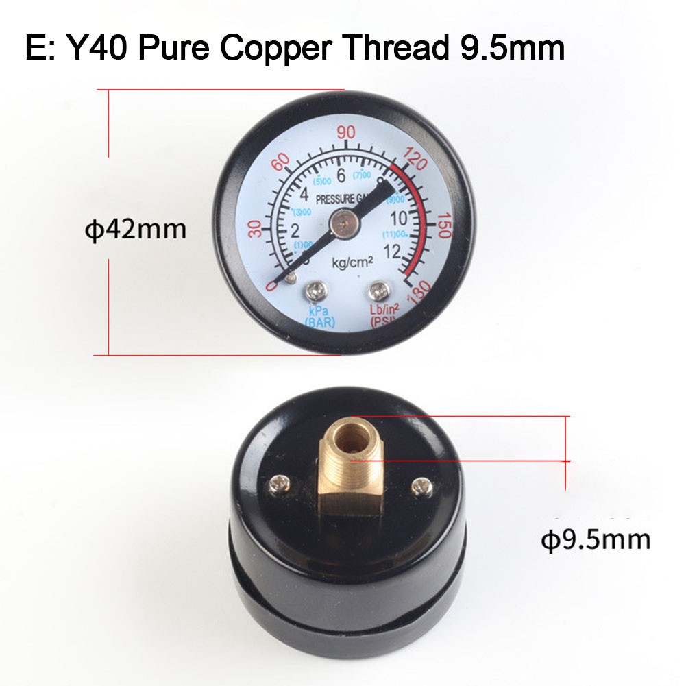 BTOER Accurate Pressure Gauge Air Compressor Gauge Easy to Read Display Accurate Pressure ...