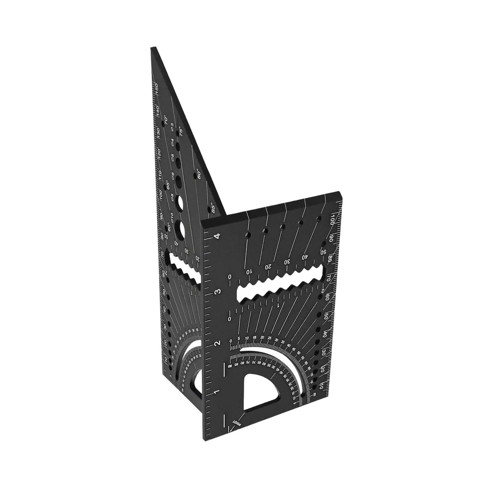 BTOER Aluminum Alloy Woodworking Angle Ruler Line Drawing Mitre Angle ...